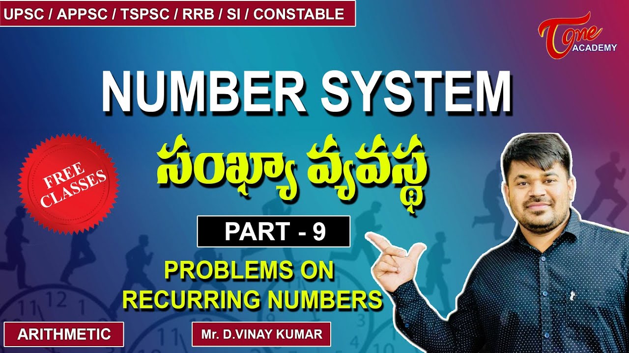 Problems On Recurring Numbers | Number System | Part-9 - TOne Academy